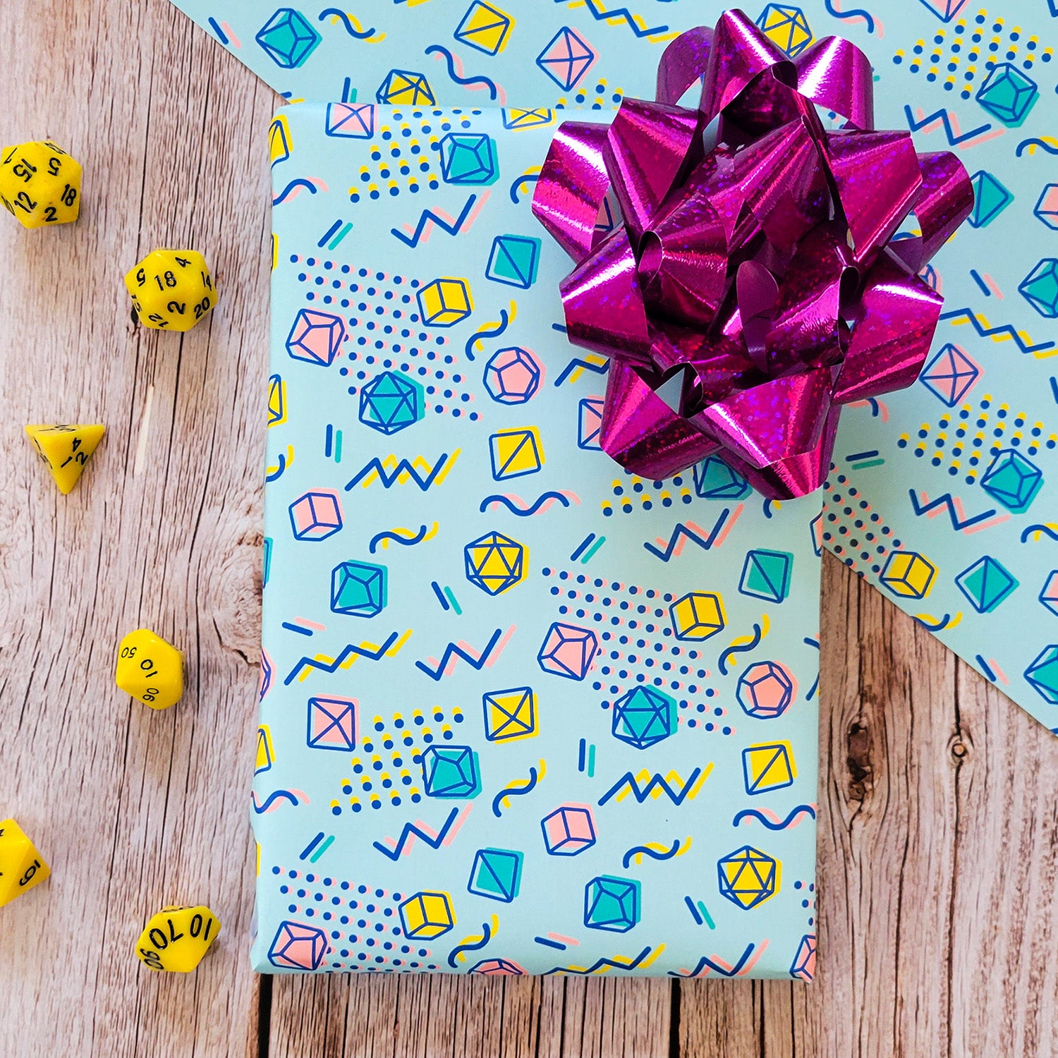 90s Dice Wrapping Paper Sheets – Paola's Pixels