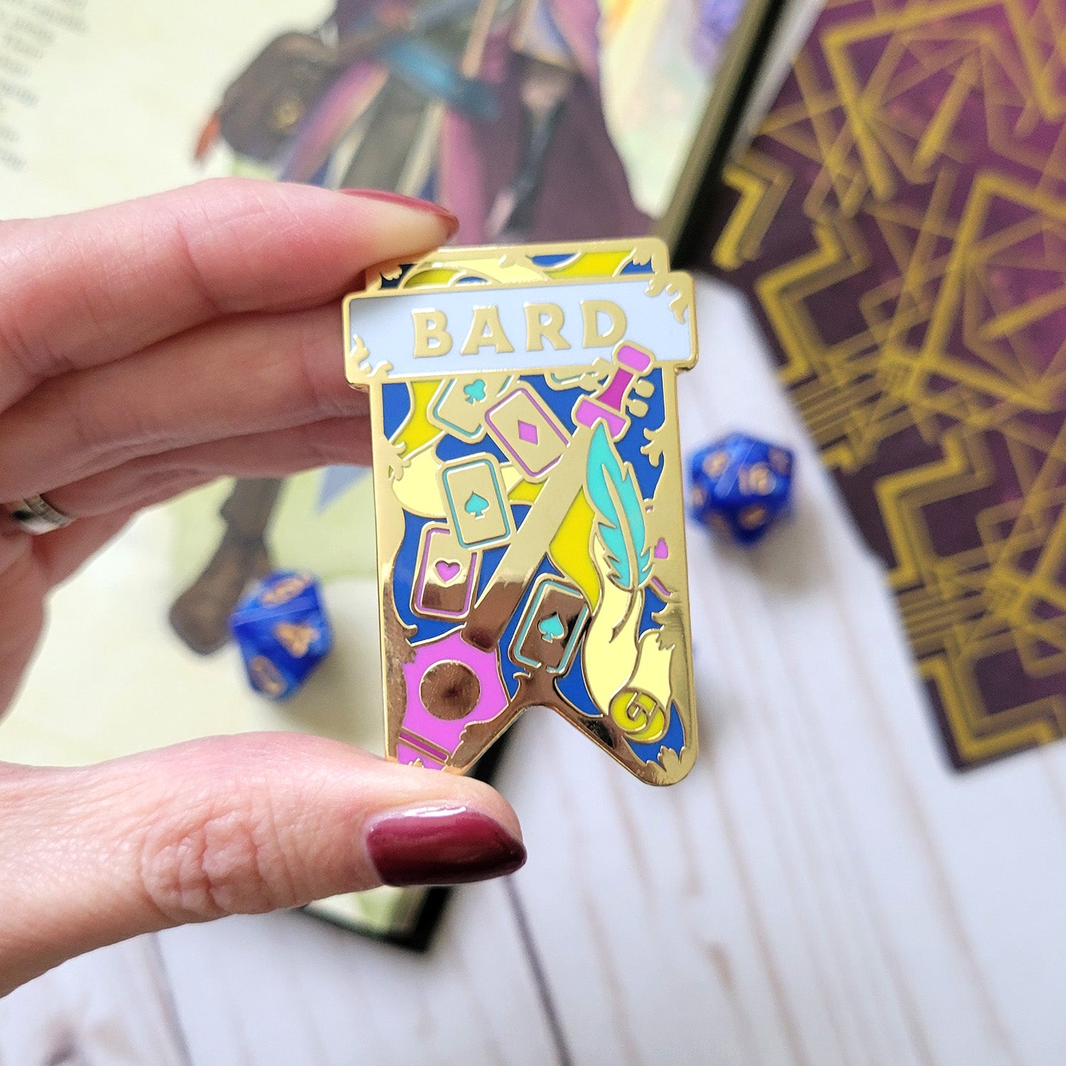 Seconds Sale! Bard Banner Enamel Pin – Paola's Pixels