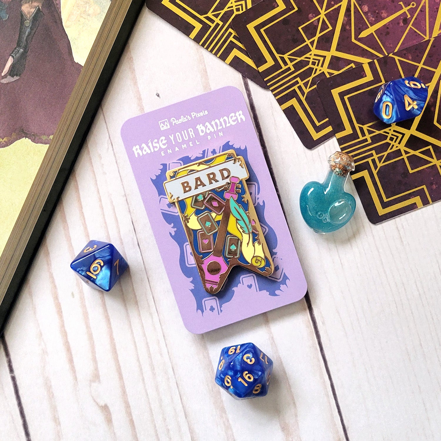 Bard Banner Enamel Pin – Paola's Pixels