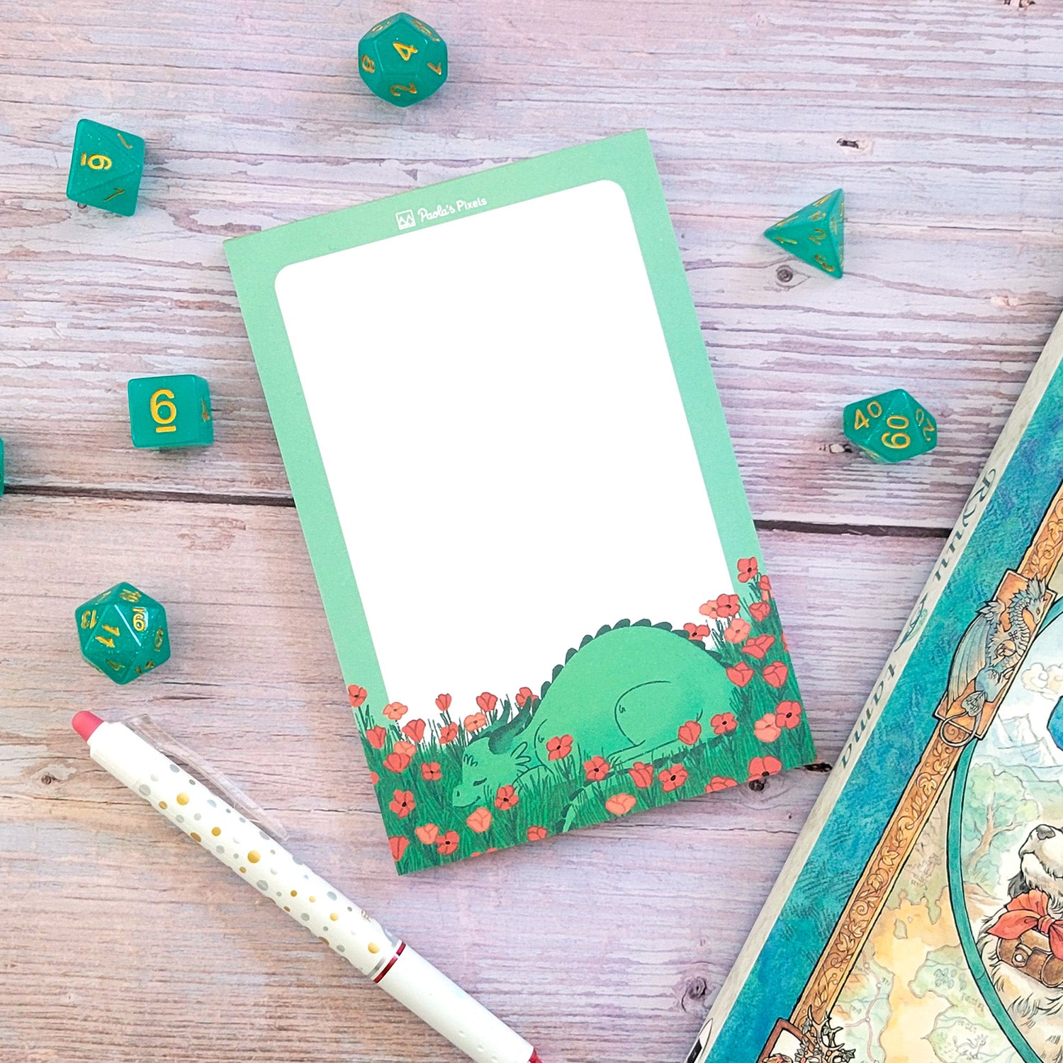 Bigger Dragon Notepad – Paola's Pixels