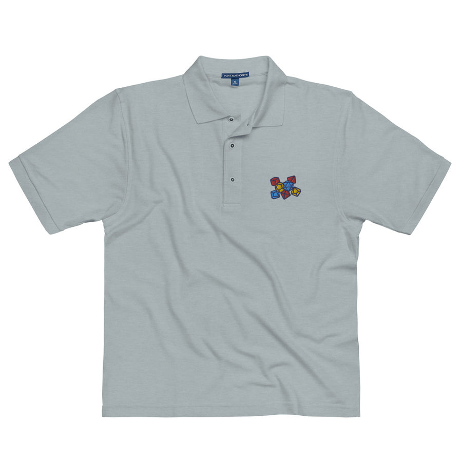 Primary Color Dice Embroidered Polo Shirt – Paola's Pixels